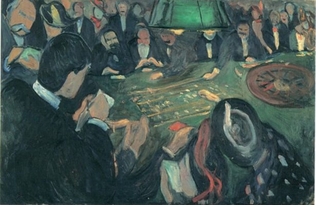 Edvard Munch. Tavolo della roulette a Monte Carlo, 1892. 74,5 × 116 cm ...