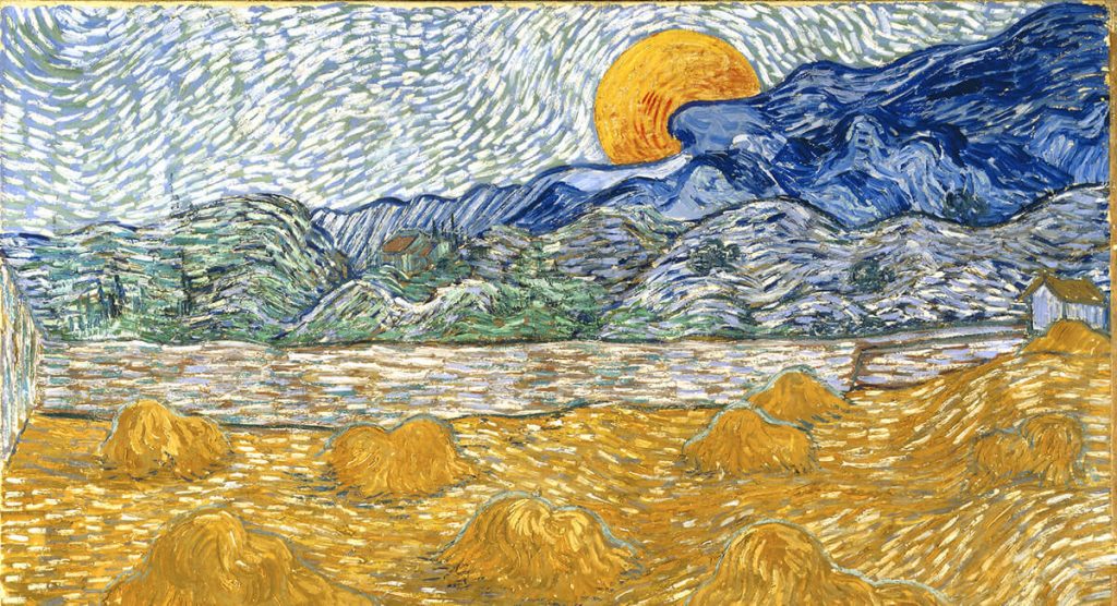 Vincent-van-Gogh_Paesaggio-con-covoni-di-grano-e-luna-che-sorge_1889 ...