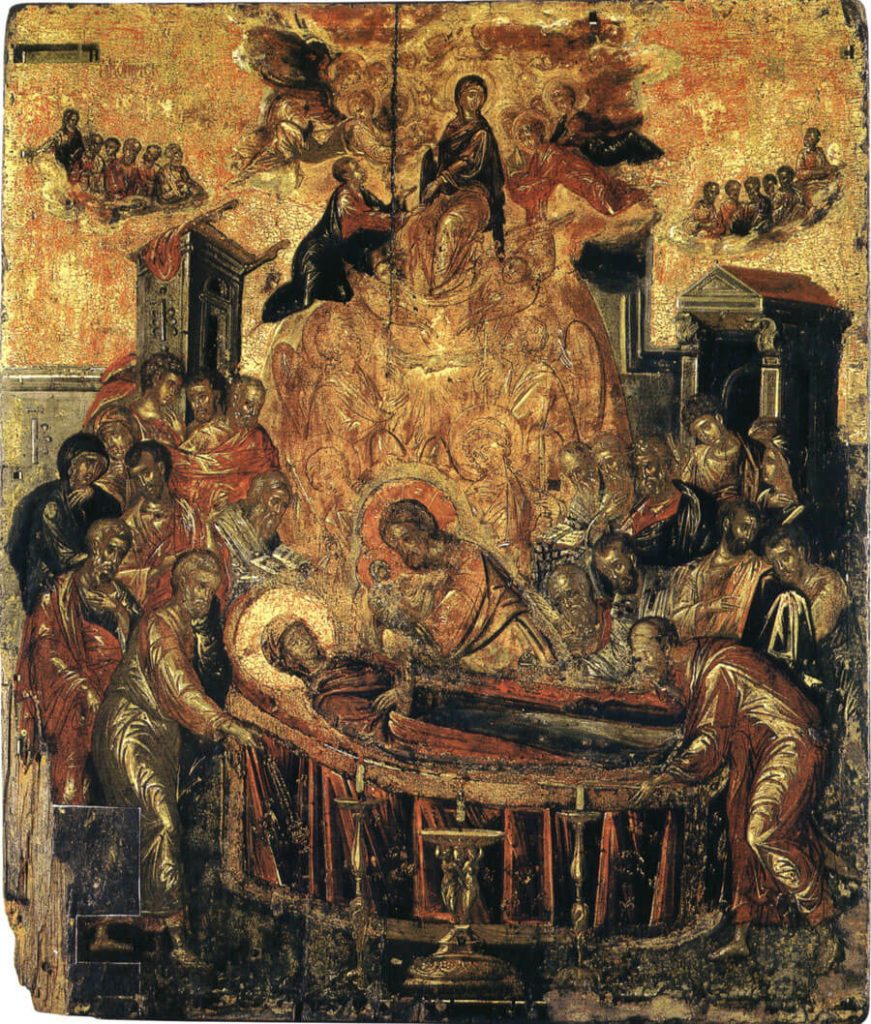 El Greco. Dormitio Virginis, 1567. Tempera e oro su tavola, cm.61 x 45 ...