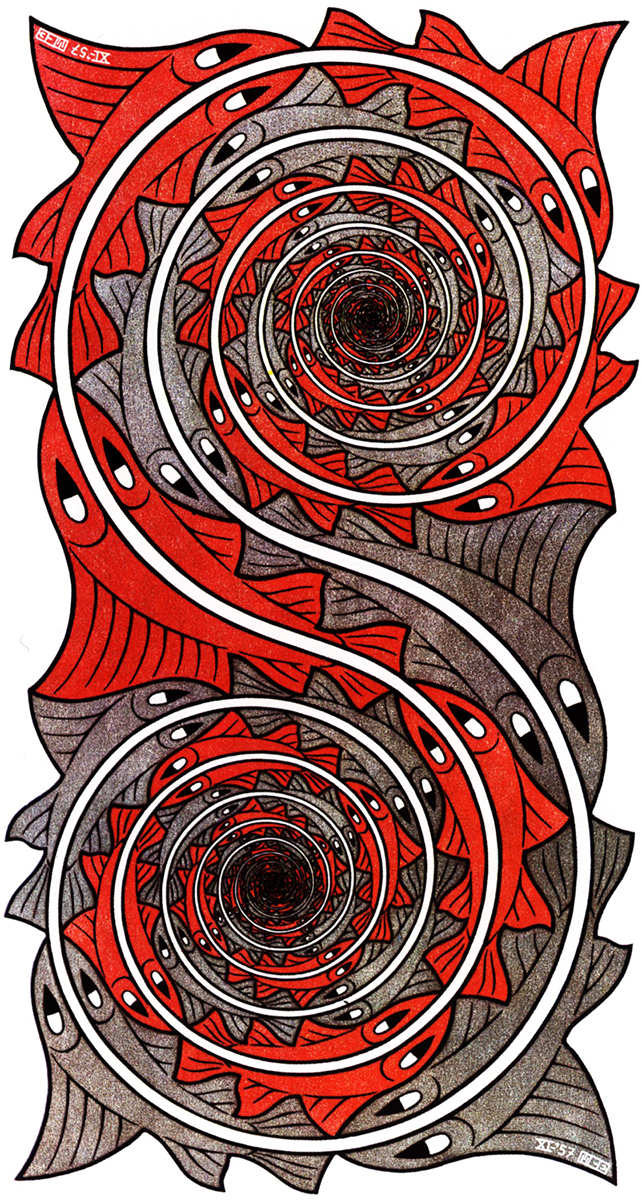 Escher. Vortici, 1957. Incisione, cm 43,8x23,5. Collezione ...